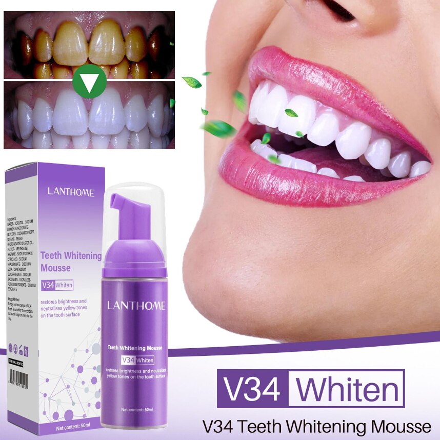 Spuma pentru albire si detoxifiere dentara, CRM, V34 Lanthome, 50 ml ...