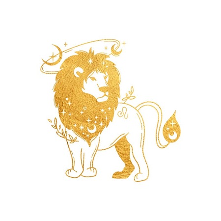 Sticker decorativ Zodiac, Auriu, 56 cm, 5460ST - eMAG.ro