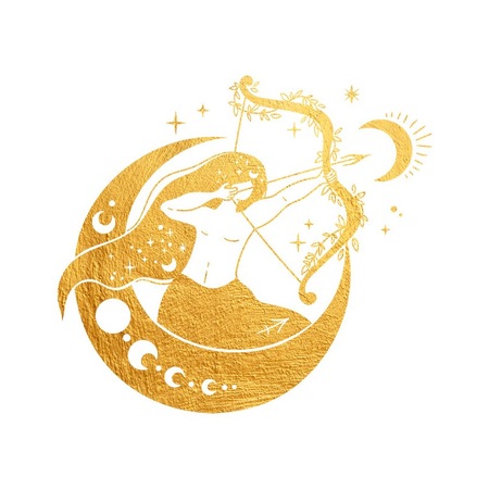 Sticker decorativ Zodiac, Auriu, 50 cm, 5459ST - eMAG.ro