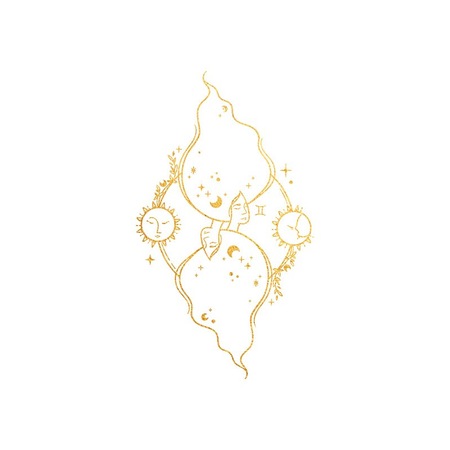 Sticker decorativ Zodiac, Auriu, 85 cm, 5478ST - eMAG.ro