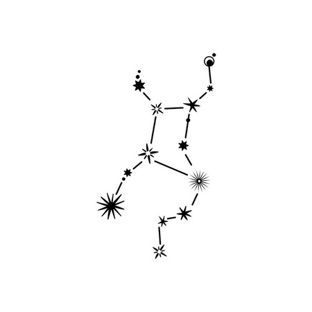 Sticker decorativ Constelatie Zodiacala, Negru, 85 cm, 5487ST - eMAG.ro