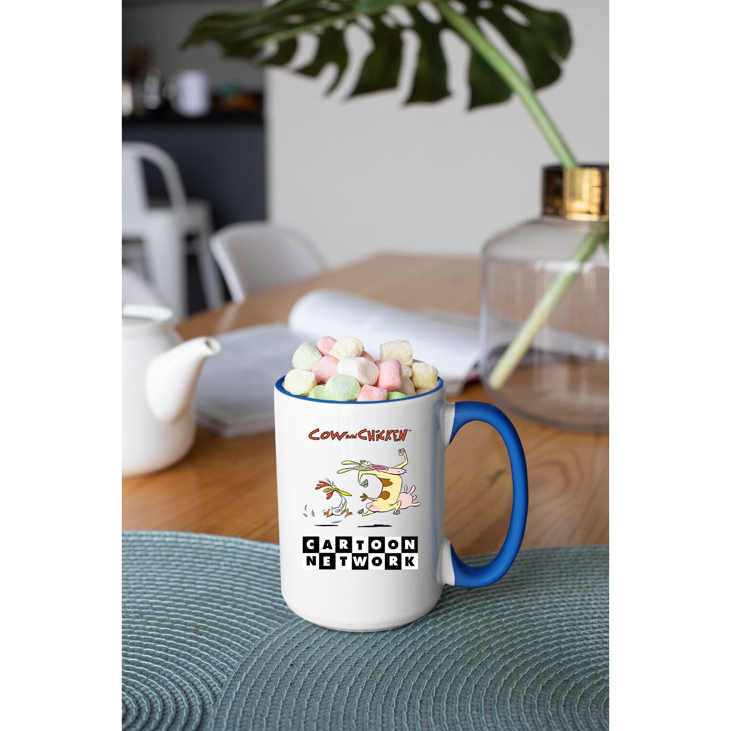 Cana personalizata cu imprimeu Desene - Vaca si puiu, Ceramica, 330 ml ...