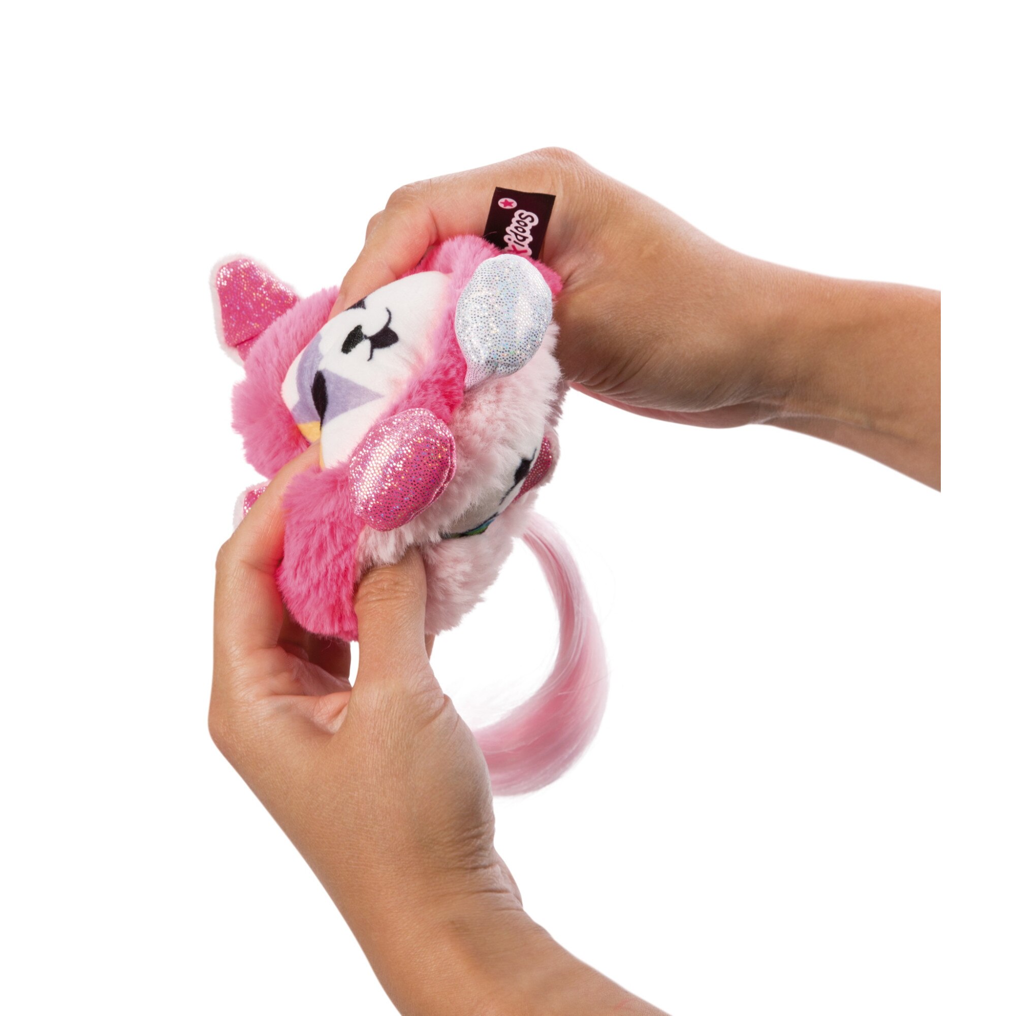 Iepuras reversibil de plus 2 in 1, Pinbi, Roz, 12 cm - eMAG.ro