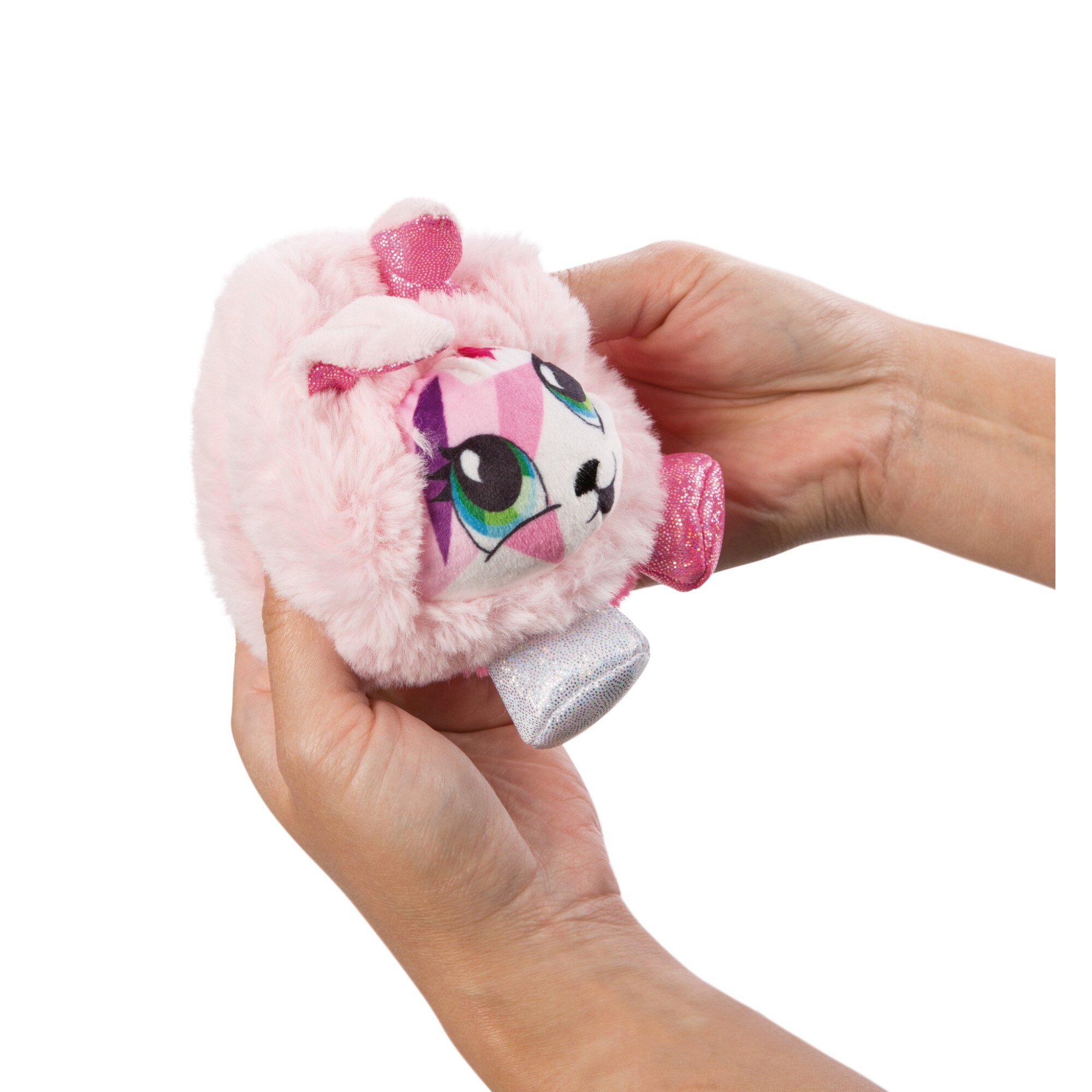 Iepuras reversibil de plus 2 in 1, Pinbi, Roz, 12 cm - eMAG.ro
