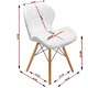 Scaun DENVER Oslo, alb, model scandinav, sezut tip scoica tapitat ...