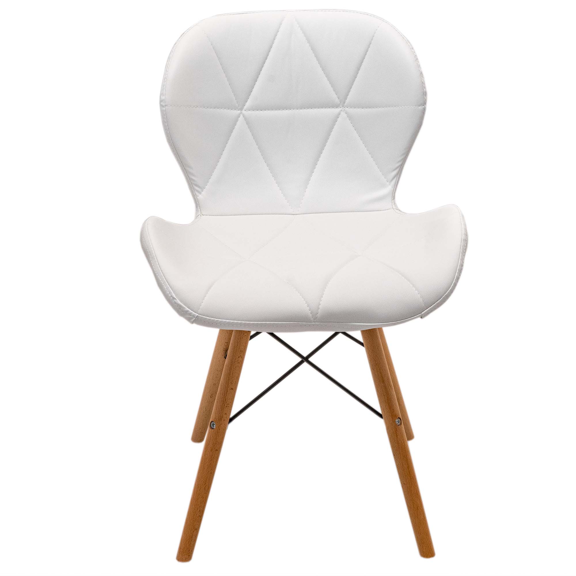 Scaun DENVER Oslo, alb, model scandinav, sezut tip scoica tapitat ...