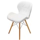 Scaun DENVER Oslo, alb, model scandinav, sezut tip scoica tapitat ...