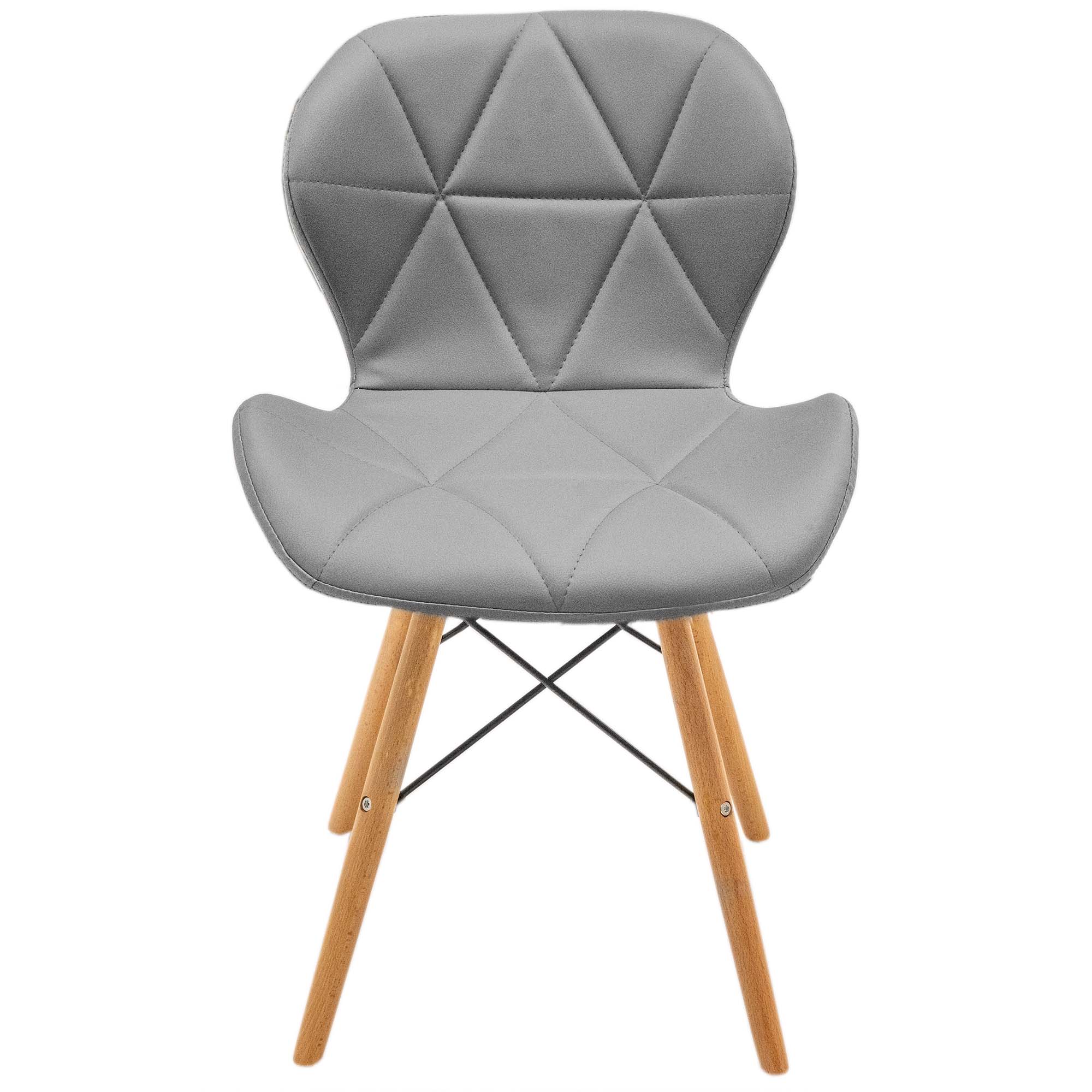 Scaun DENVER Oslo, gri, model scandinav, sezut tip scoica tapitat ...