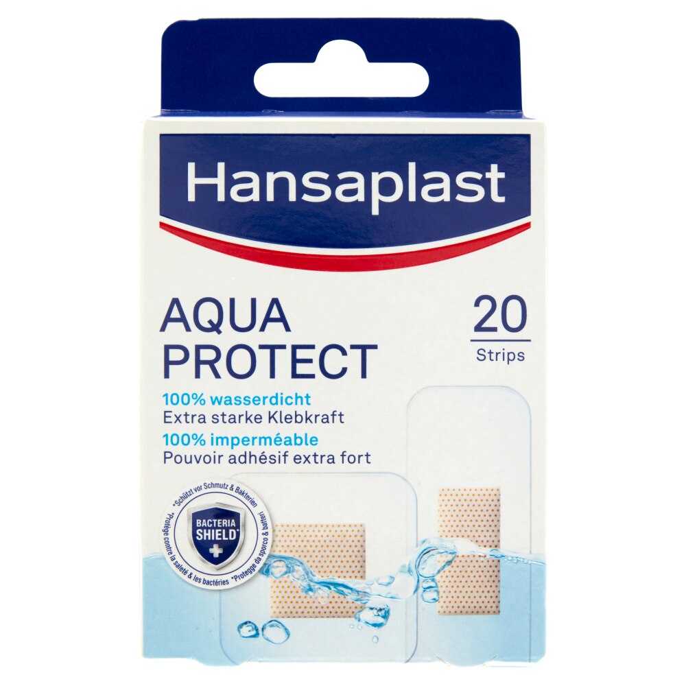 Set 20 plasturi impermeabili, Hansaplast, Aqua Protect, Transparent ...