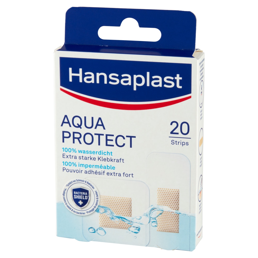 Set 20 plasturi impermeabili, Hansaplast, Aqua Protect, Transparent ...