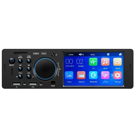 MP5 Player, 1 DIN, USB, SD Card, Radio, Windows CE, 4 x 50 W, MP3, MP5 ...