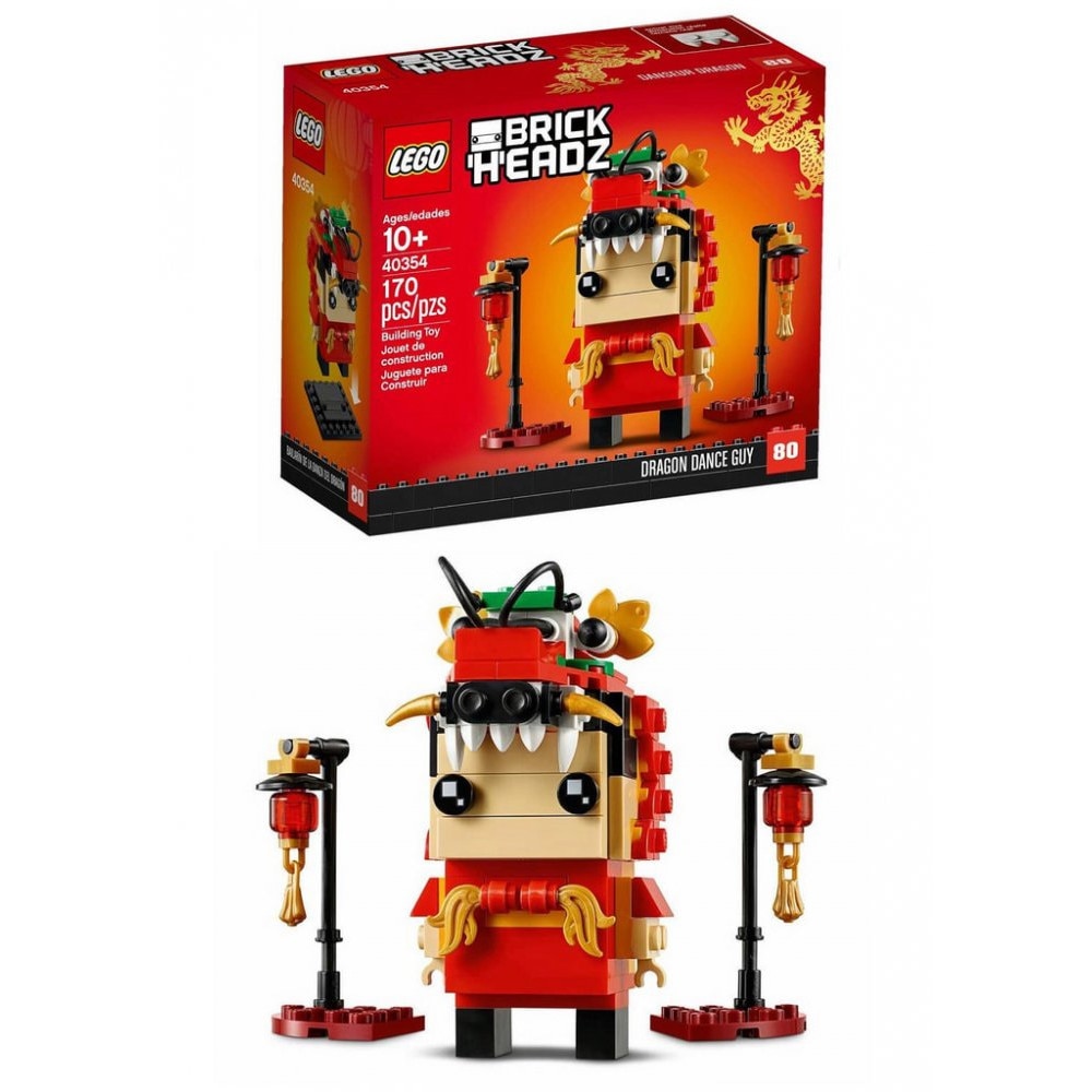 Set 170 cuburi constructie BrickHeadz - Dansatorul Dragon, Lego ...