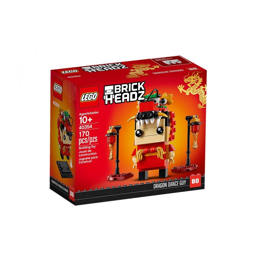 Set 170 cuburi constructie BrickHeadz - Dansatorul Dragon, Lego ...
