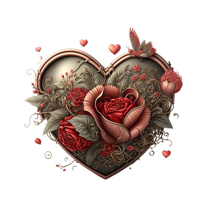 Sticker decorativ Inima Vintage, Maro, 53 cm, 3785ST - eMAG.ro