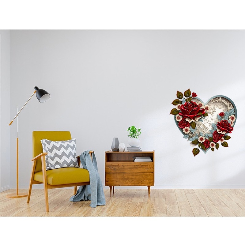 Sticker decorativ Inima Vintage, Multicolor, 56 cm, 3791ST - eMAG.ro