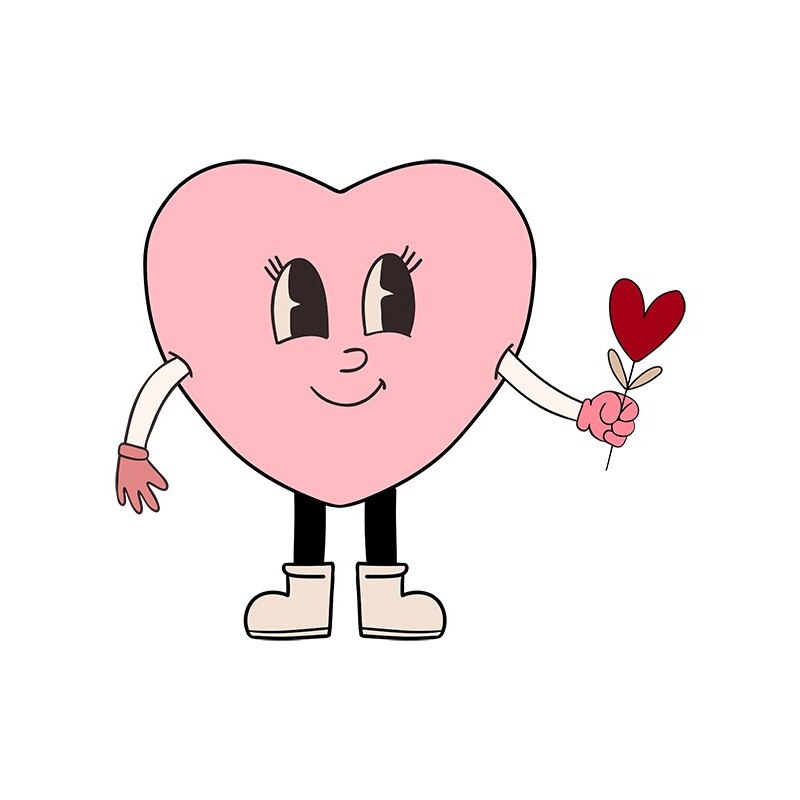 Sticker decorativ Inima, Roz, 65 cm, 3755ST - eMAG.ro