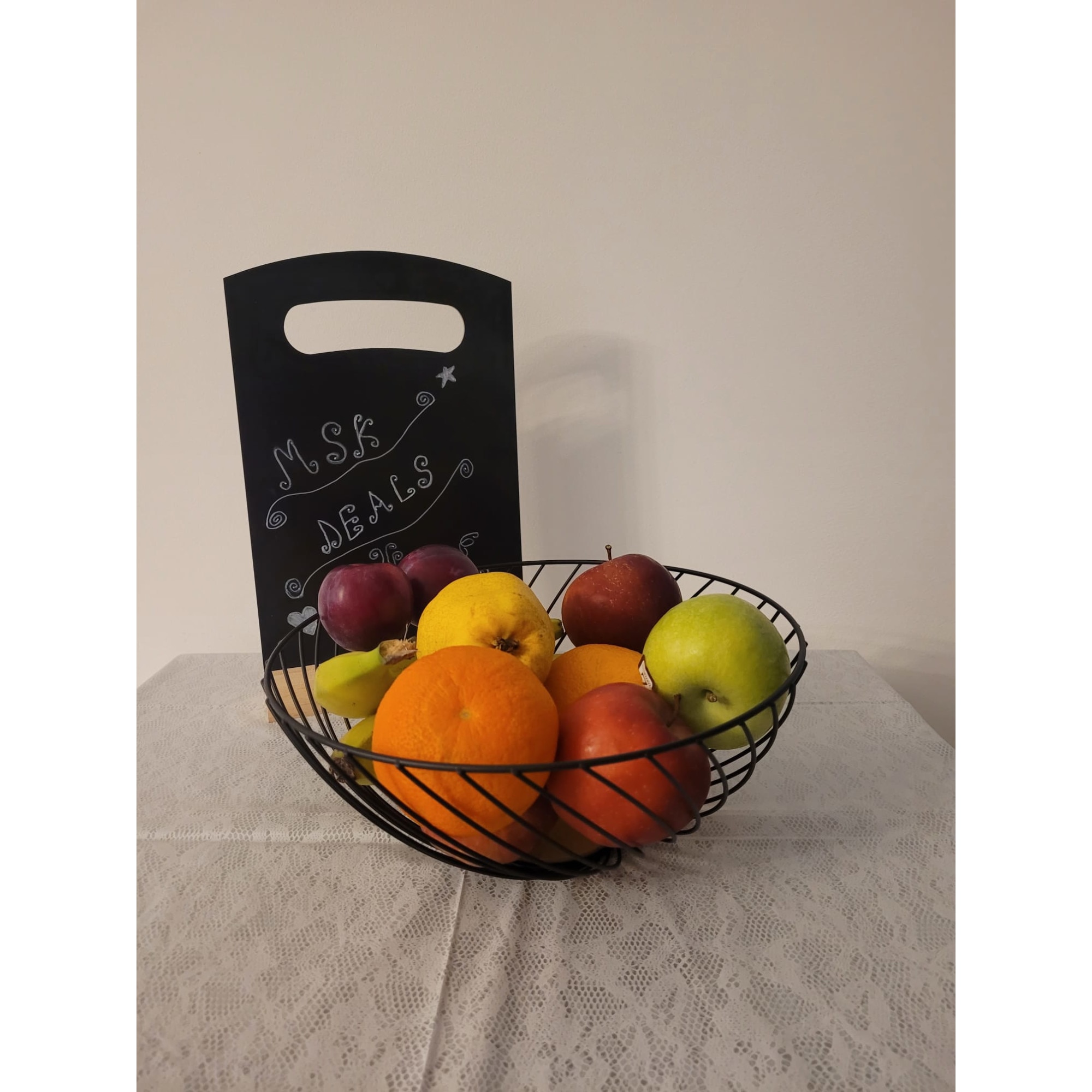 Cos pentru fructe din metal Negru 28 x 12 cm - eMAG.ro