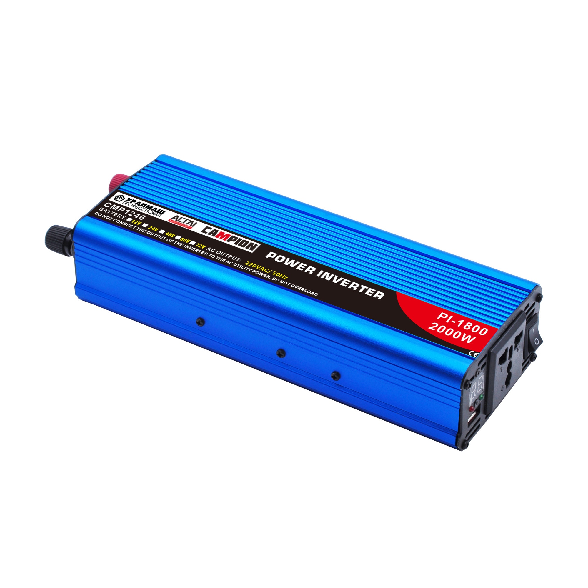 Токов инвертор 12V към 220V 2000W Pi1800 с 2 гнезда Campion® - eMAG.bg