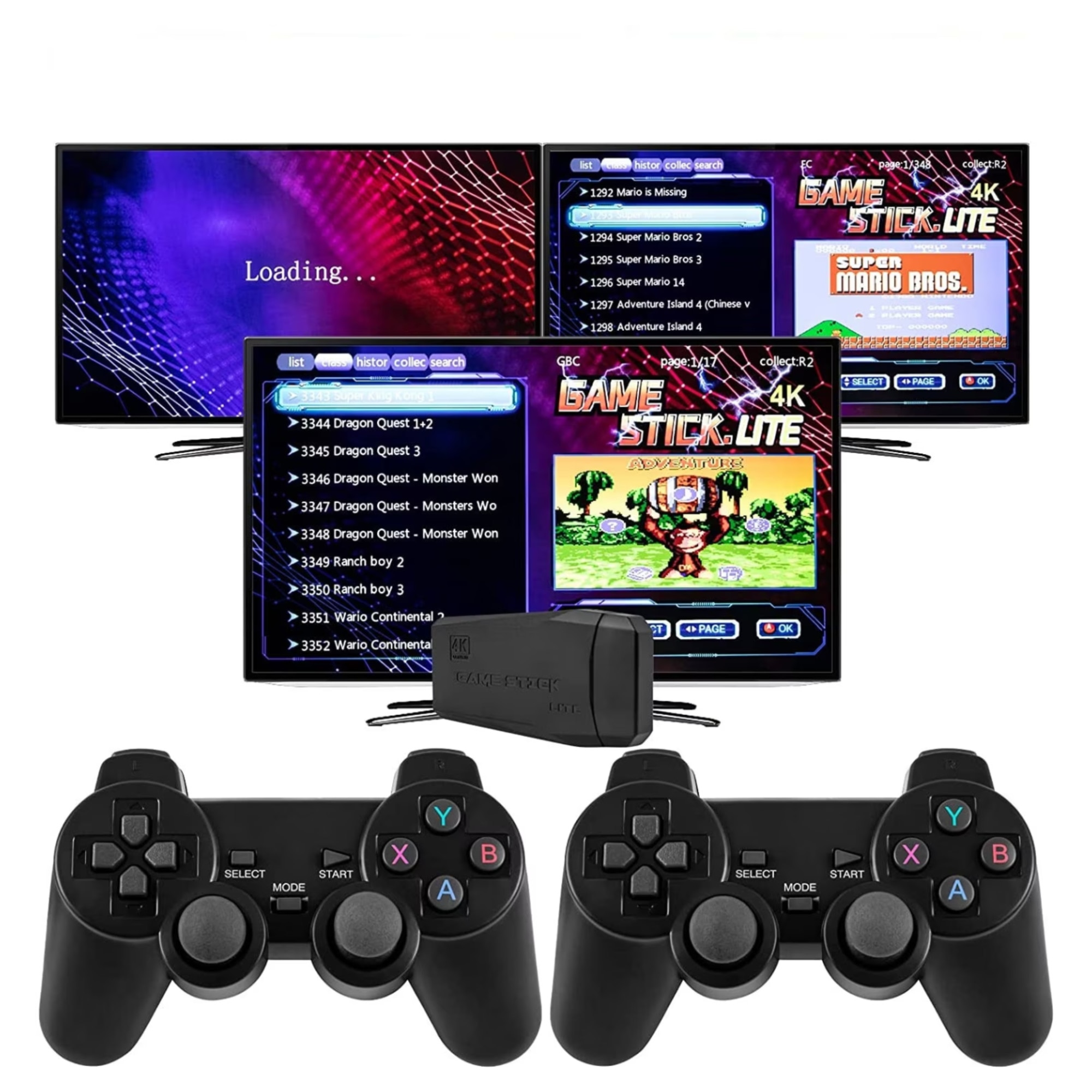 Consola jocuri video retro, ABS, 2.4G wireless, 64GB, pentru TV ...