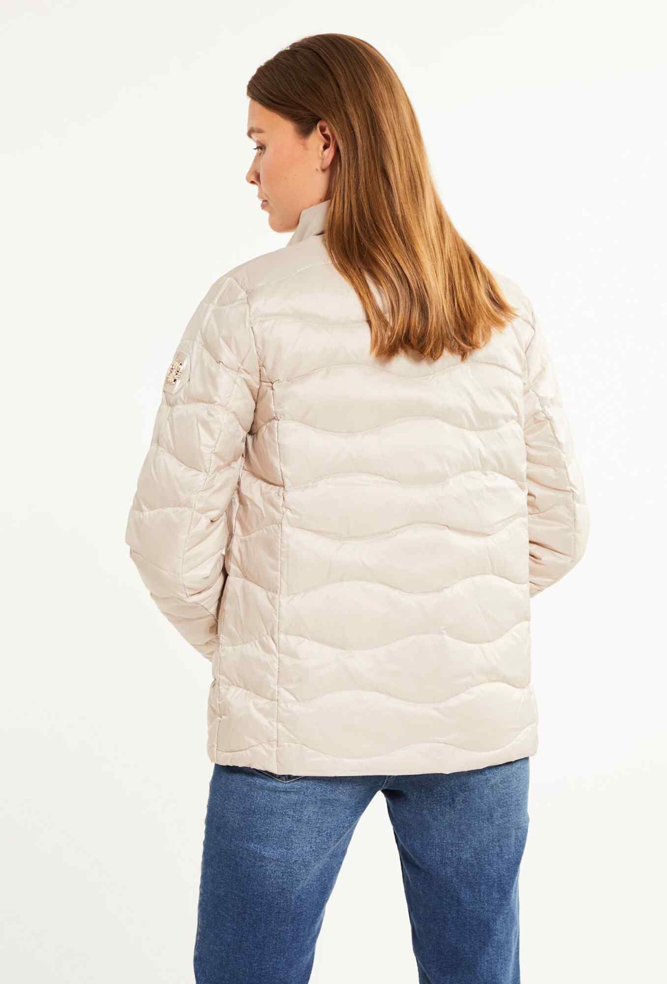 Jacheta matlasata cu puf pentru dama, Monnari, Poliamida, Bej, Marimea ...