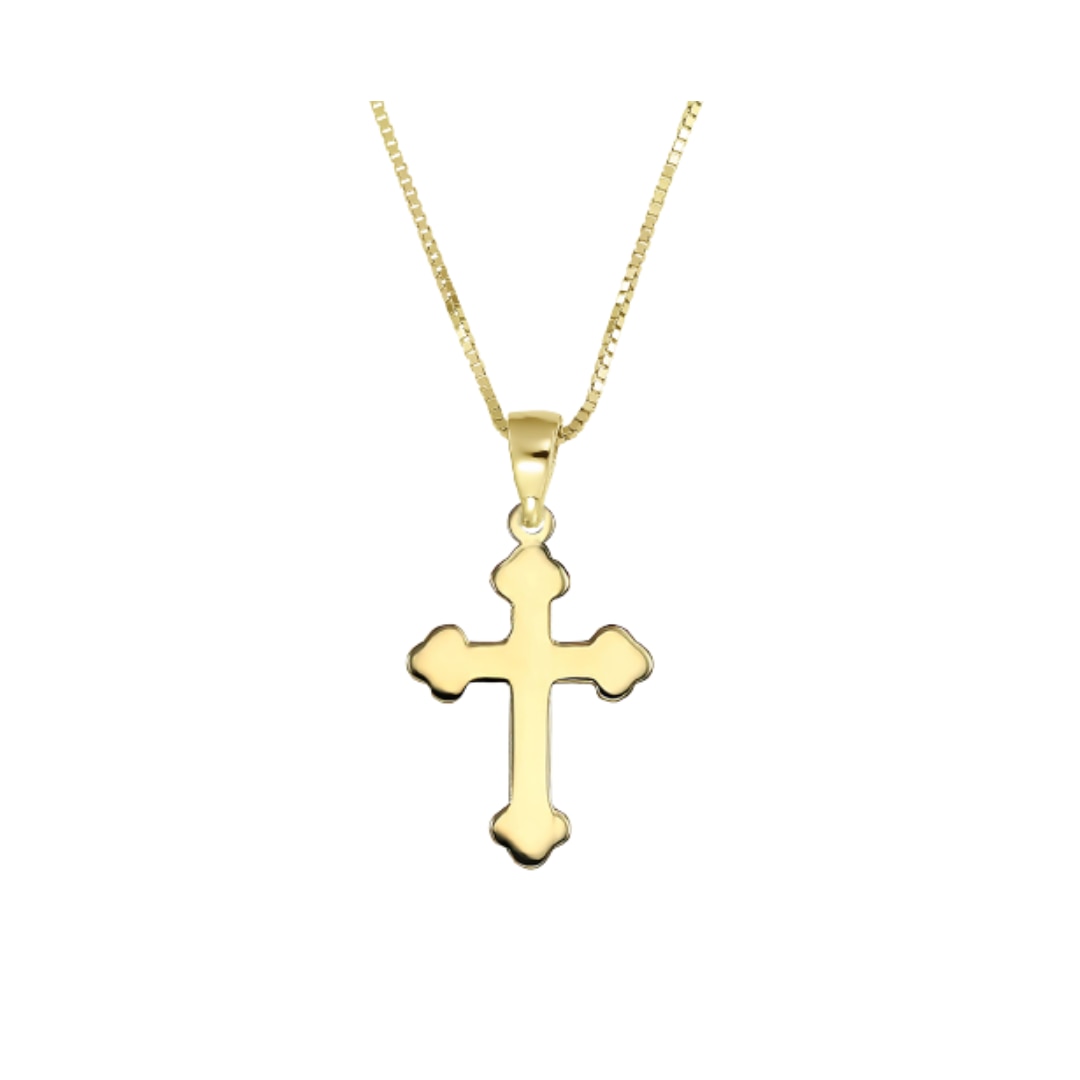 Lantisor Aur Galben 14K- dimensiune 45cm-50 cm cu pandantiv cruce aur ...