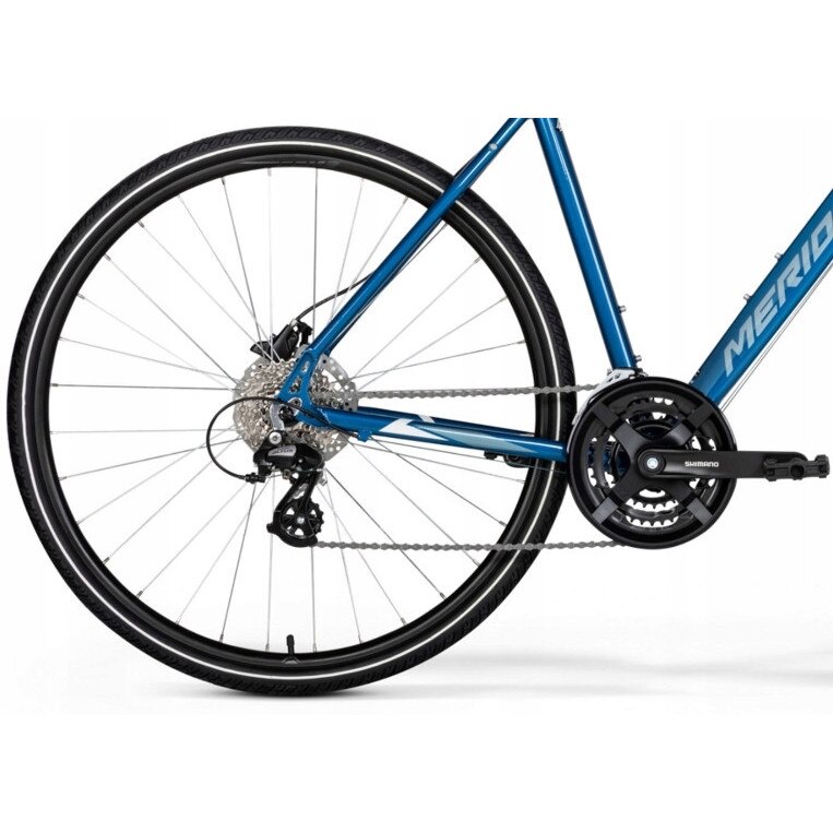 Bicicleta, Merida, Crossway, Barbati, Aluminiu, 28", Albastru - eMAG.ro