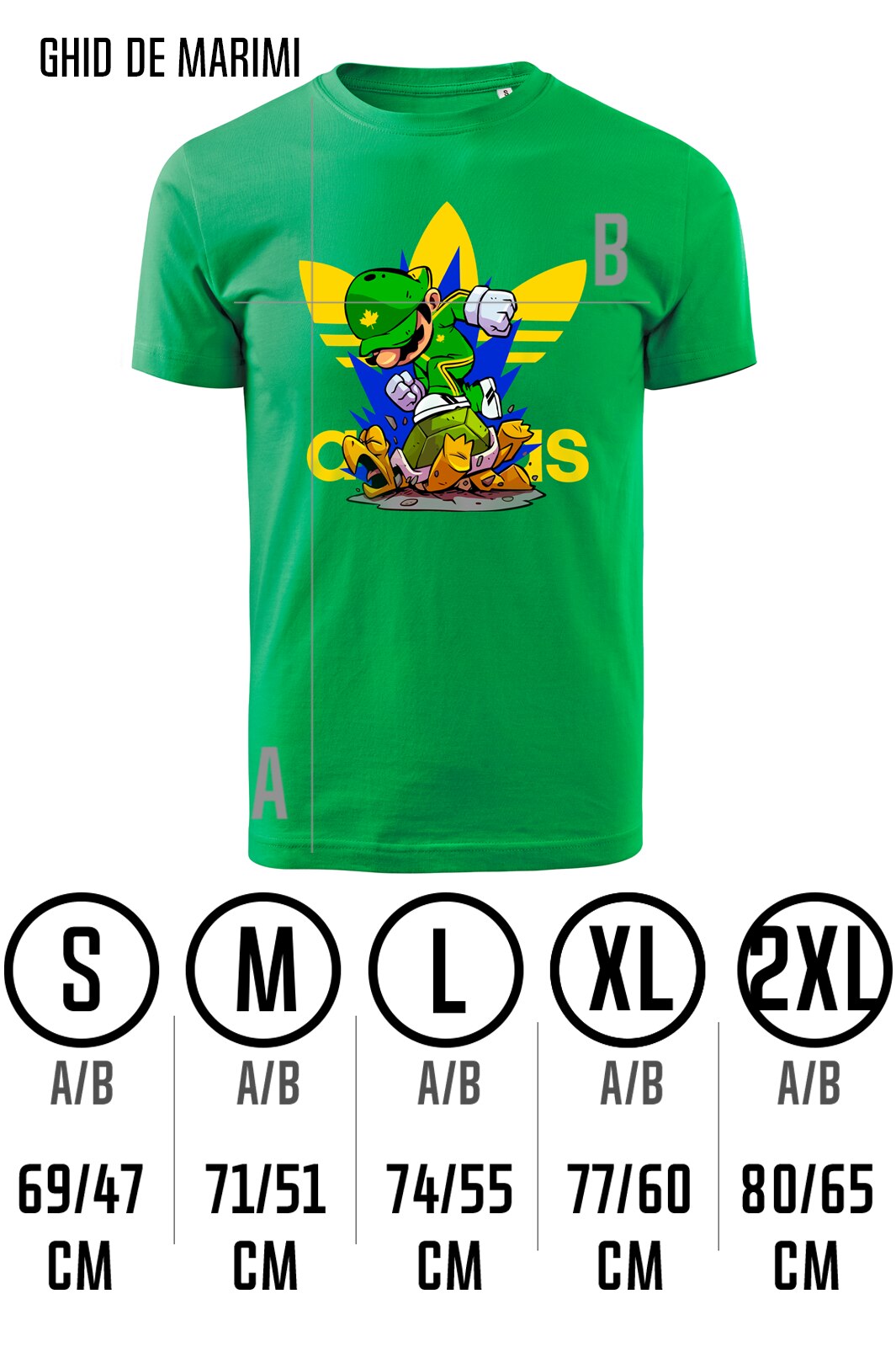 Tricou barbati, Mario walk with adidas, 100% Bumbac, Verde, M - eMAG.ro