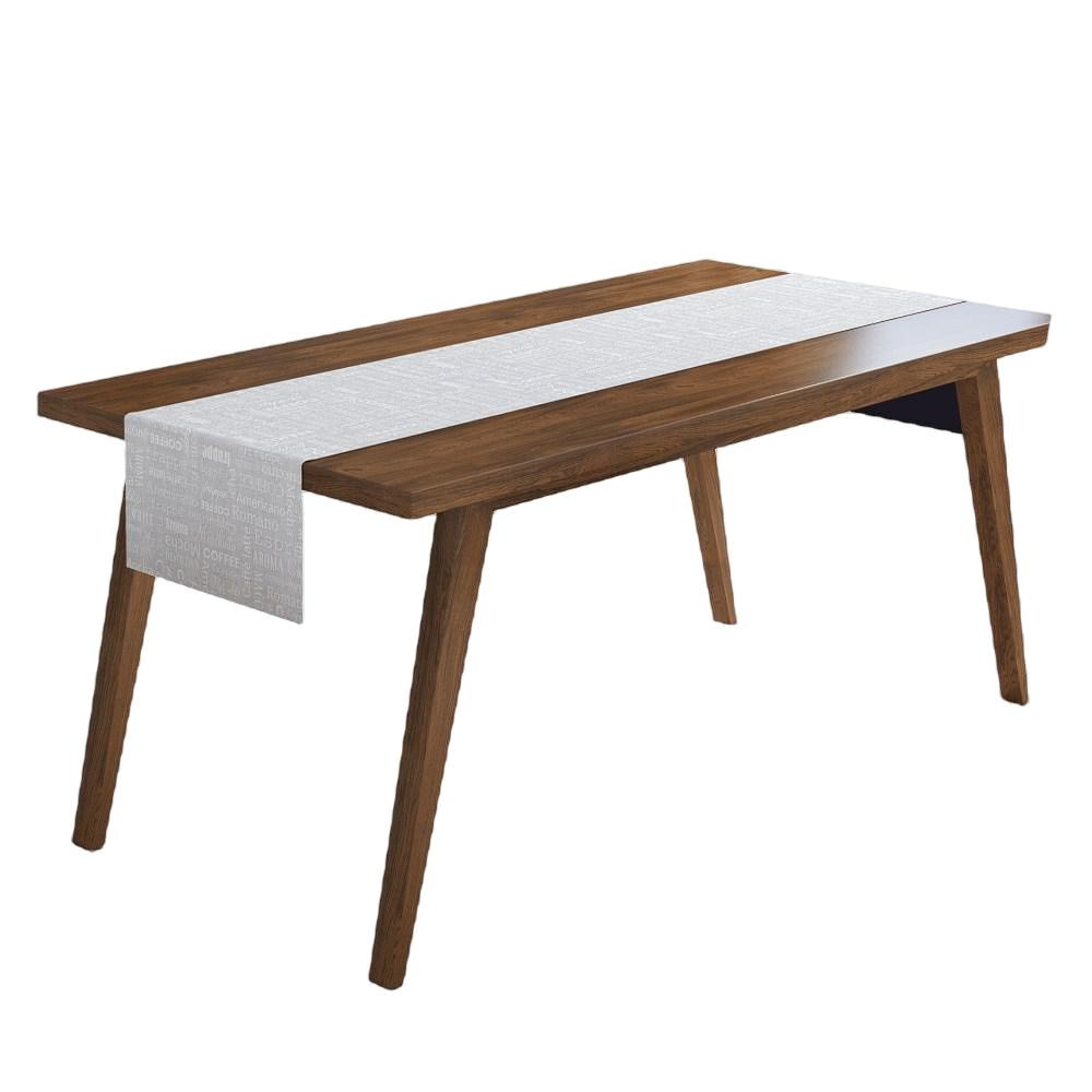 Napron decorativ cu imprimeu text, Detexpol, Bumbac/Poliester, 45x140 ...