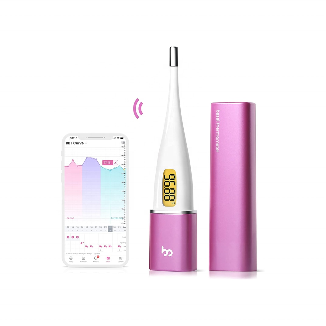 Termometru vinca II, Femometer, Ecran LCD, Roz/Alb - eMAG.ro