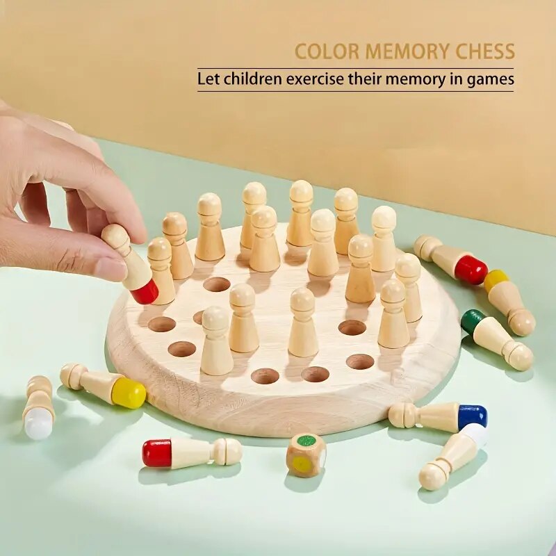 Joc de memorie pentru copii, LPAILON, Lemn, Maro - eMAG.ro