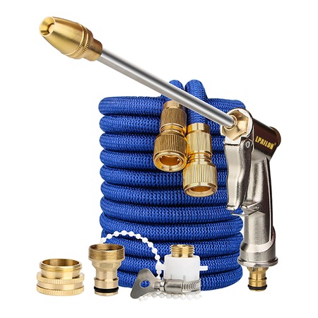 Furtun retractabil cu duza de apa, LPAILON, Aluminiu/Latex/Textil, 22 ...