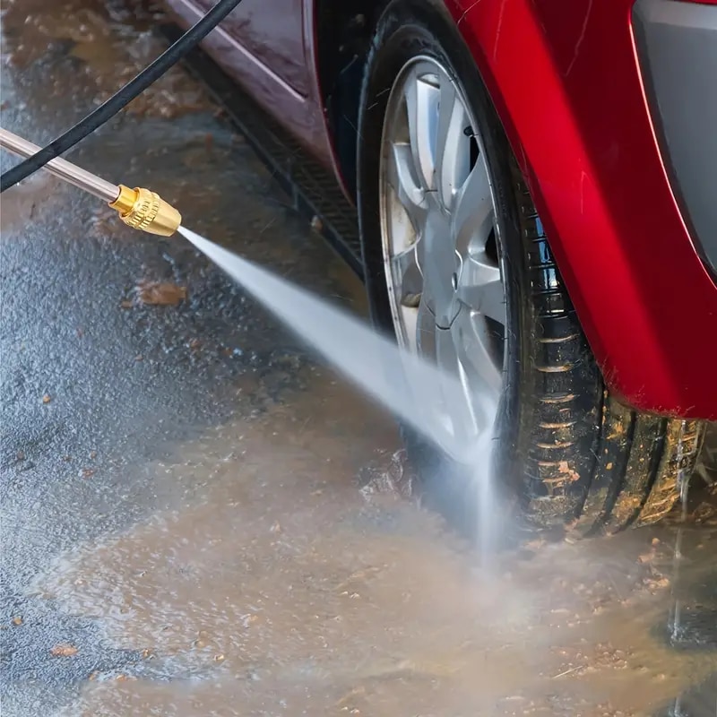 Furtun retractabil cu duza de apa, LPAILON, Aluminiu/Latex/Textil, 30m ...