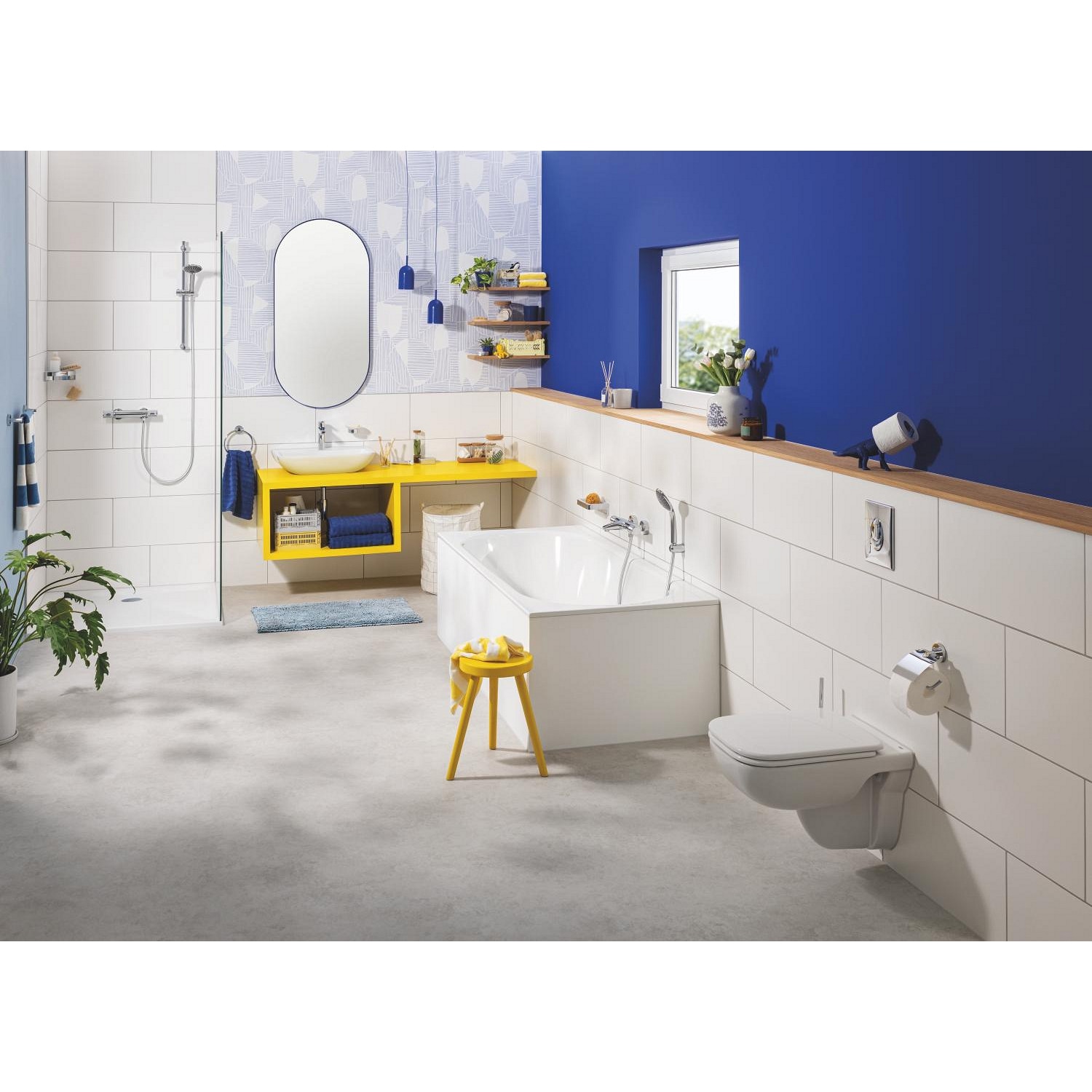 Raft de colt Grohe Start Cube 41106000, 160 mm, montare pe perete ...
