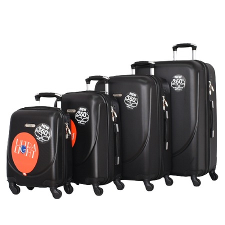 Set Valize, Perfect line, ABS, 73 x 32 x 47 cm, Extender, 4 buc, Negru ...