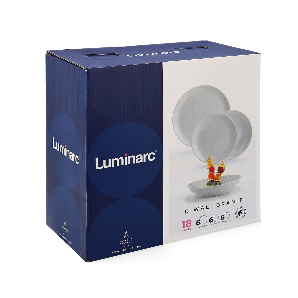 Set 18xVesela, Luminarc, Portelan, Gri - eMAG.ro