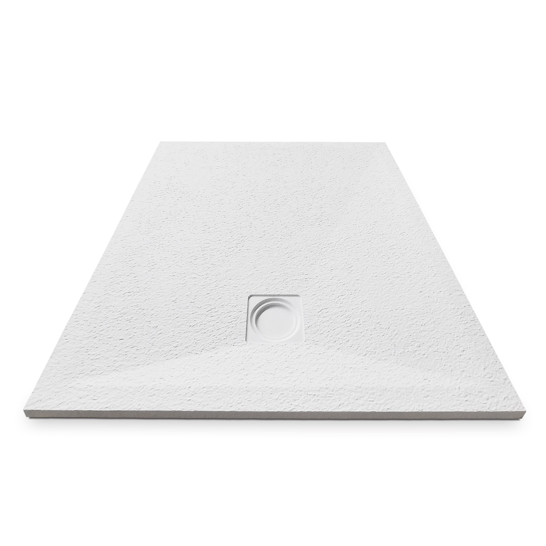 Cadita dus rectangulara, West Eliza, compozit, alb, design slim, 120 x ...