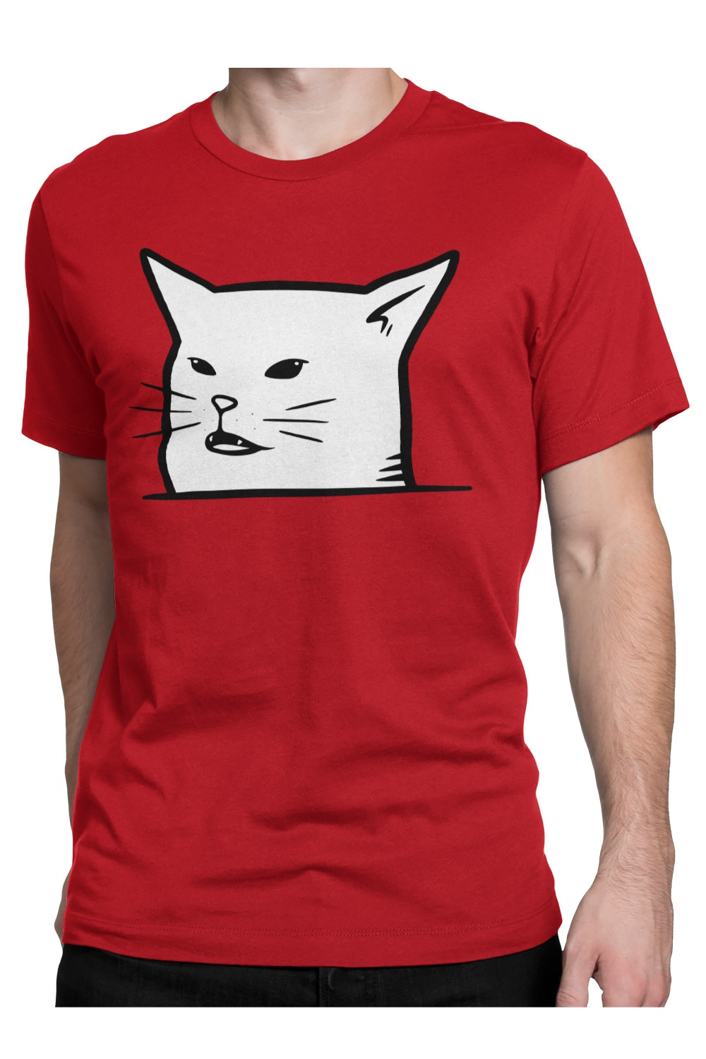 Мъжка тениска, Imprimescu, Cat Meme, Червена, M - eMAG.bg