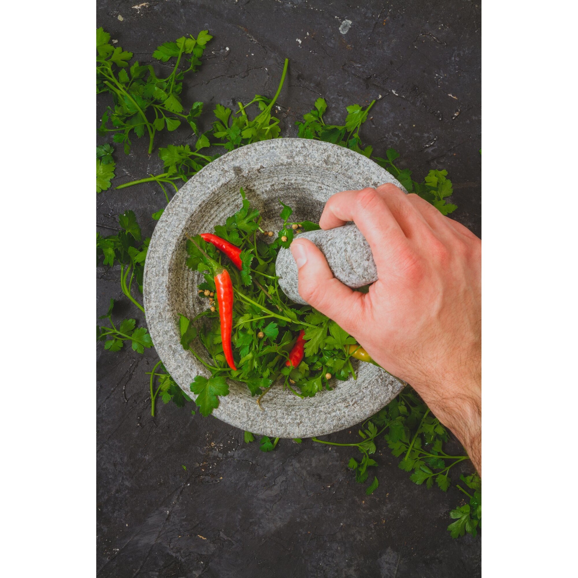 Mojar cu pistil, 20 cm, granit - Kitchen Craft - eMAG.ro