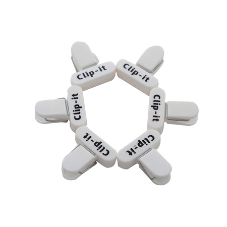 Set 6 mini-clipsuri cu magnet atasabil, albe, 70018WH - eMAG.ro