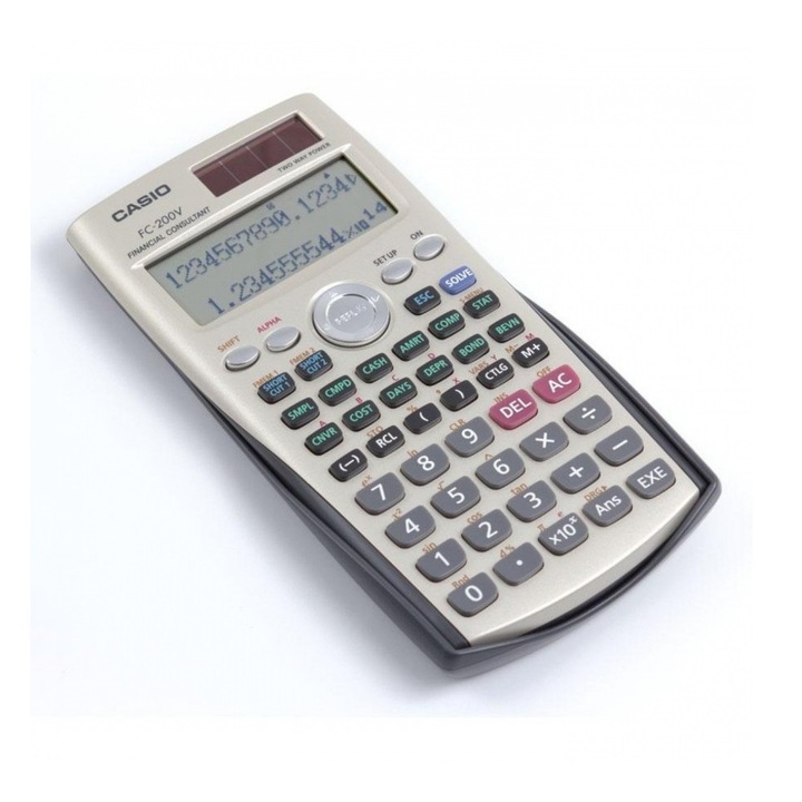 Калкулатор Casio, FC-200V финансов, 10+2 dgt, 161х80х12.2мм - eMAG.bg