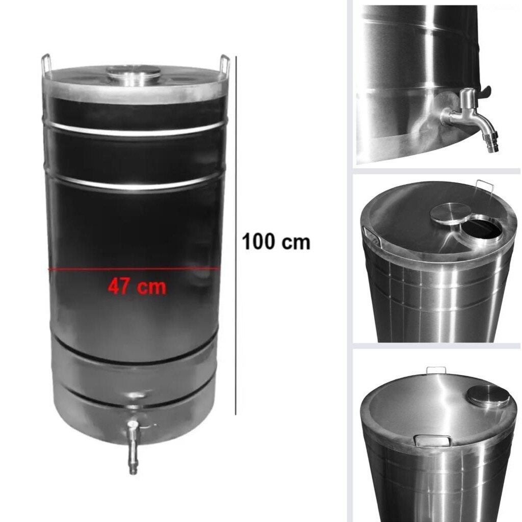 Butoi inox alimentar 180 litri cu robinet inox pentru vin - eMAG.ro