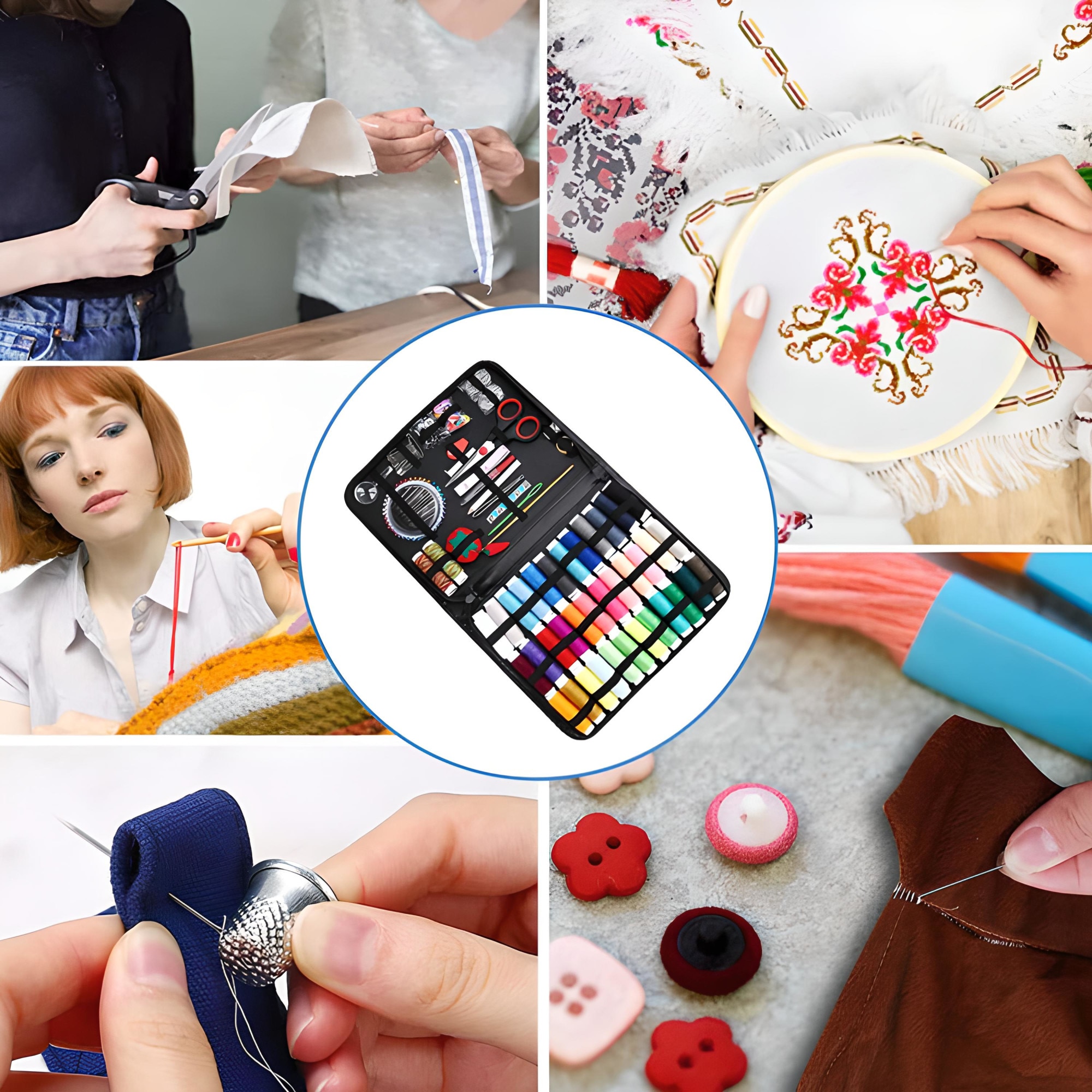 Trusa de Croitorie Ace Cusut, Papiote Multicolor Foarfeca si Accesorii ...