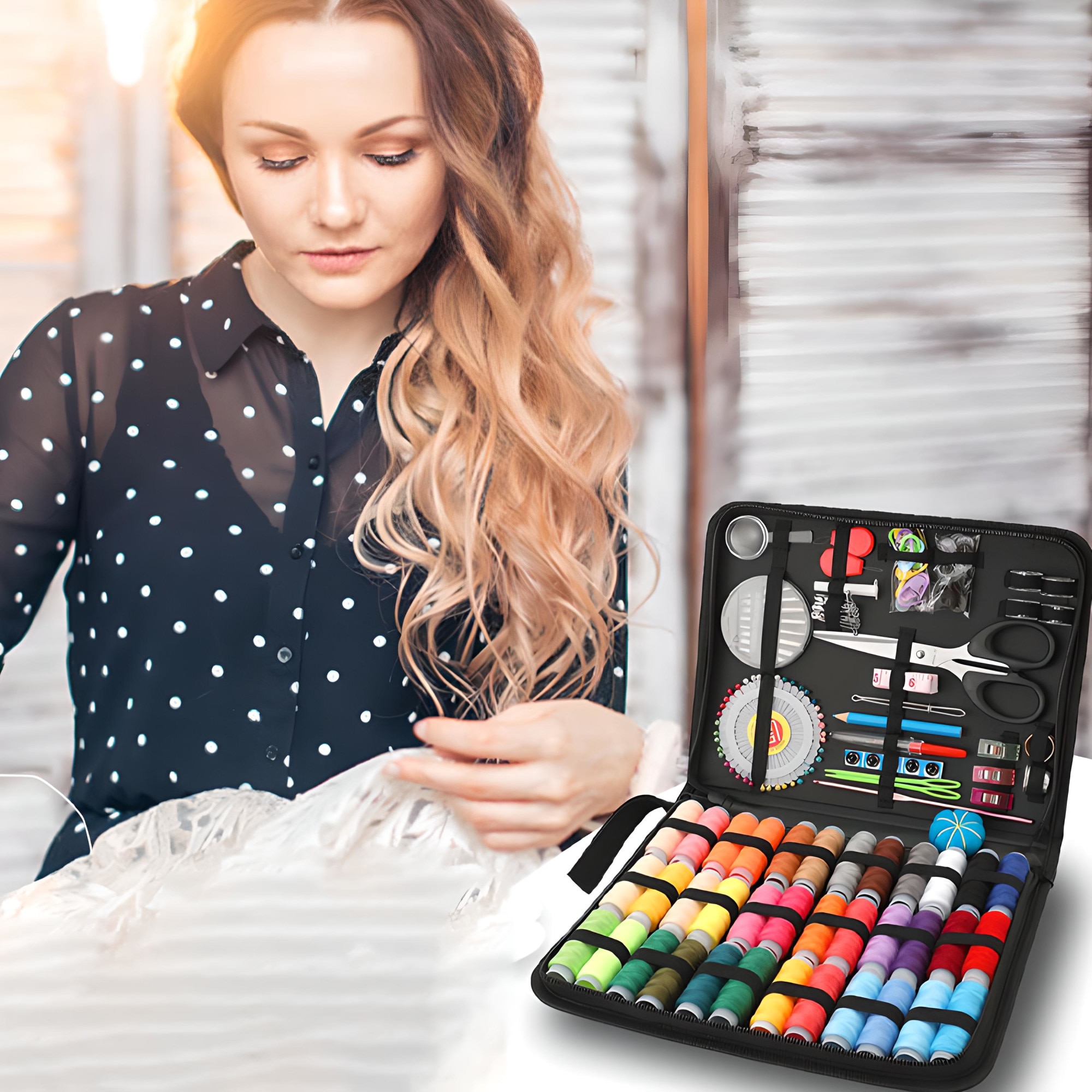 Trusa de Croitorie Ace Cusut, Papiote Multicolor Foarfeca si Accesorii ...