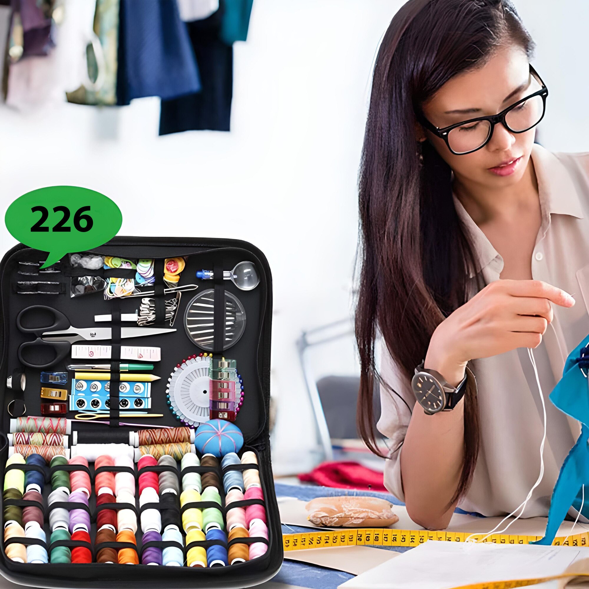 Trusa de Croitorie Ace Cusut, Papiote Multicolor Foarfeca si Accesorii ...