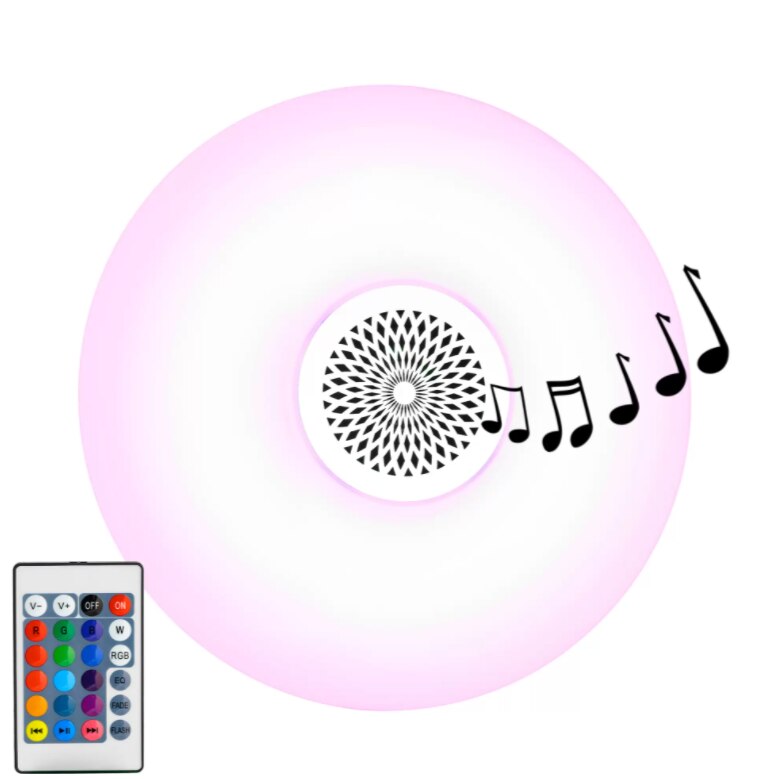 Boxa cu Bec led smart bluetooth telecomanda multicolor cu difuzor - eMAG.ro