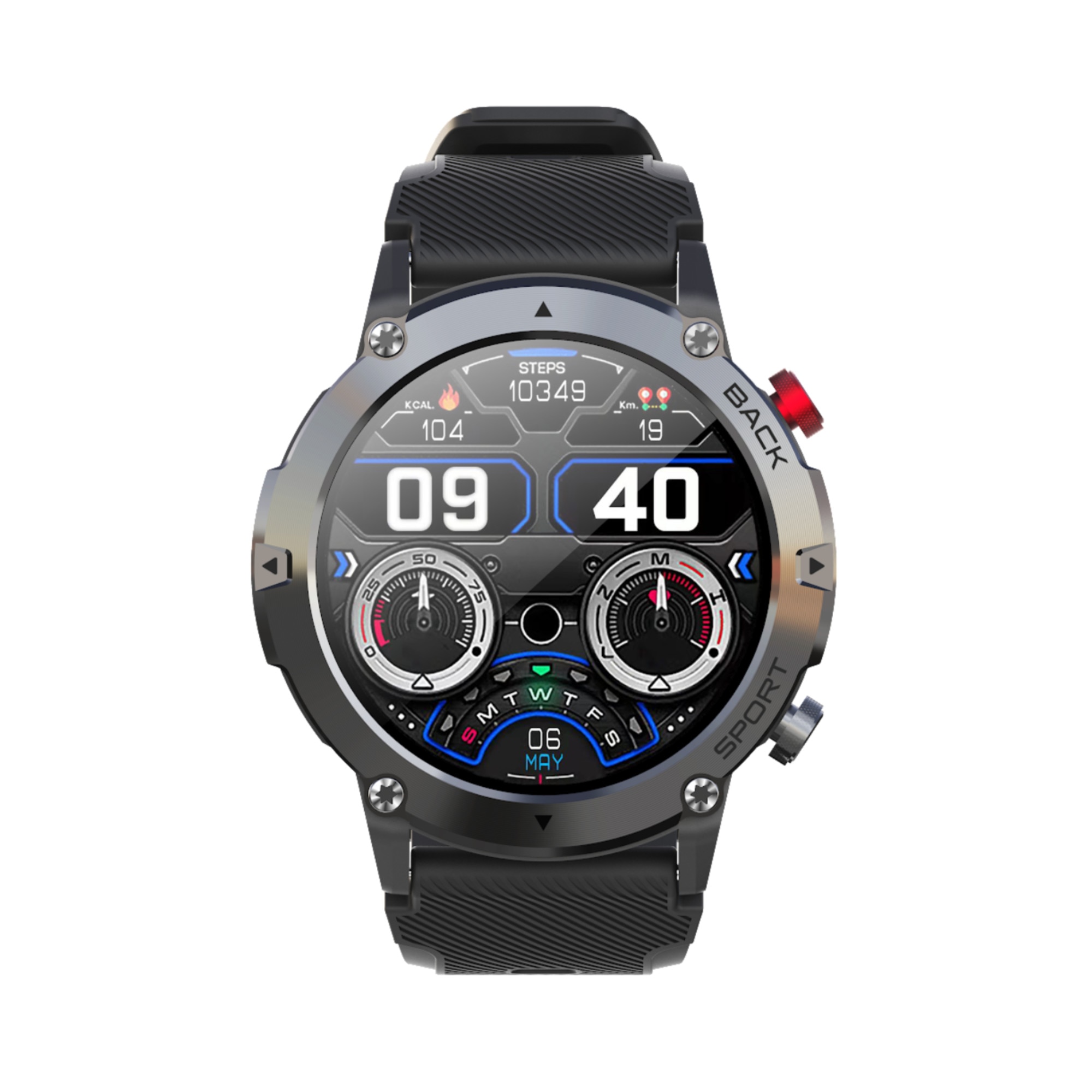 Ceas smartwatch SC21, monitorizare puls, pedometru, 20 de moduri pentru ...