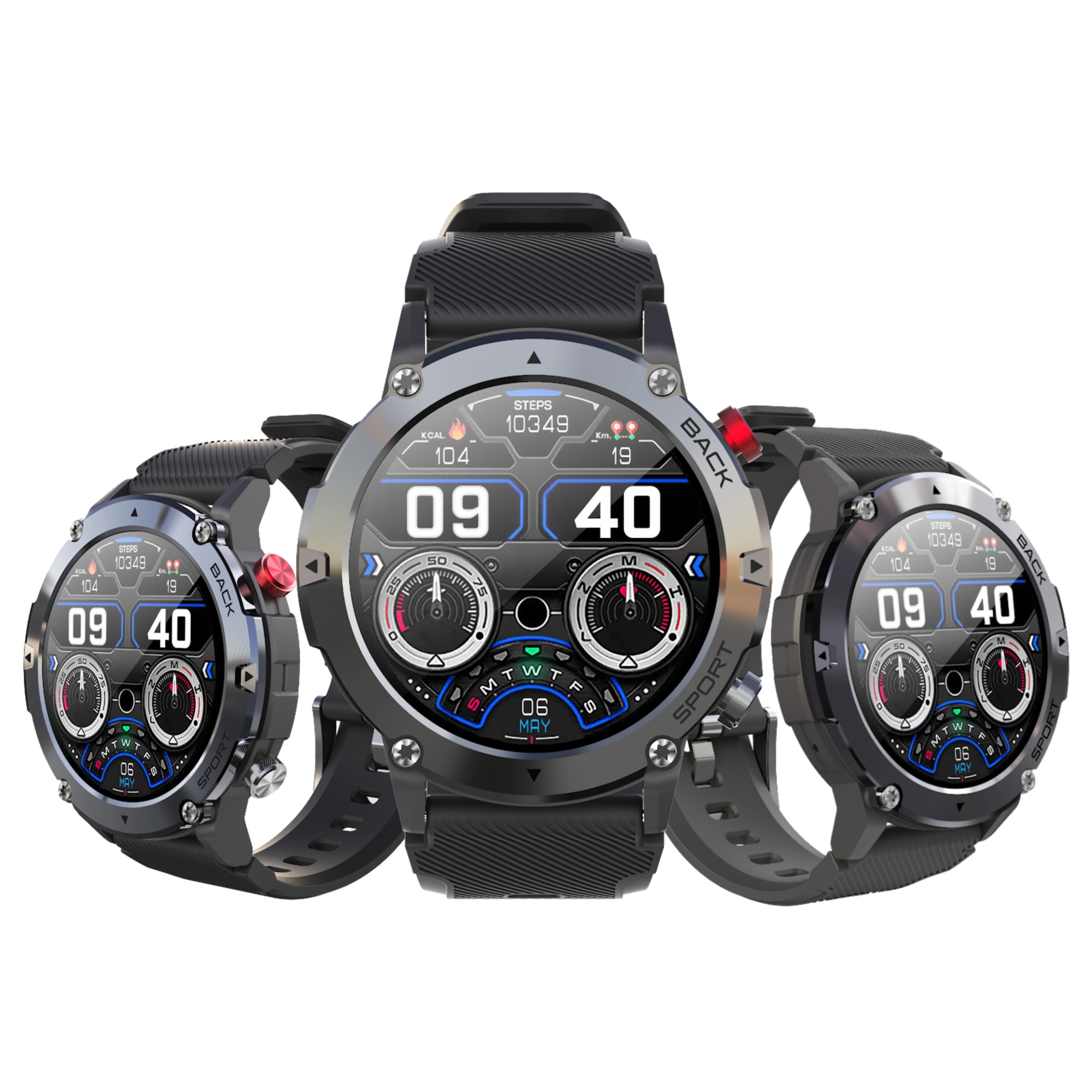 Ceas smartwatch SC21, monitorizare puls, pedometru, 20 de moduri pentru ...