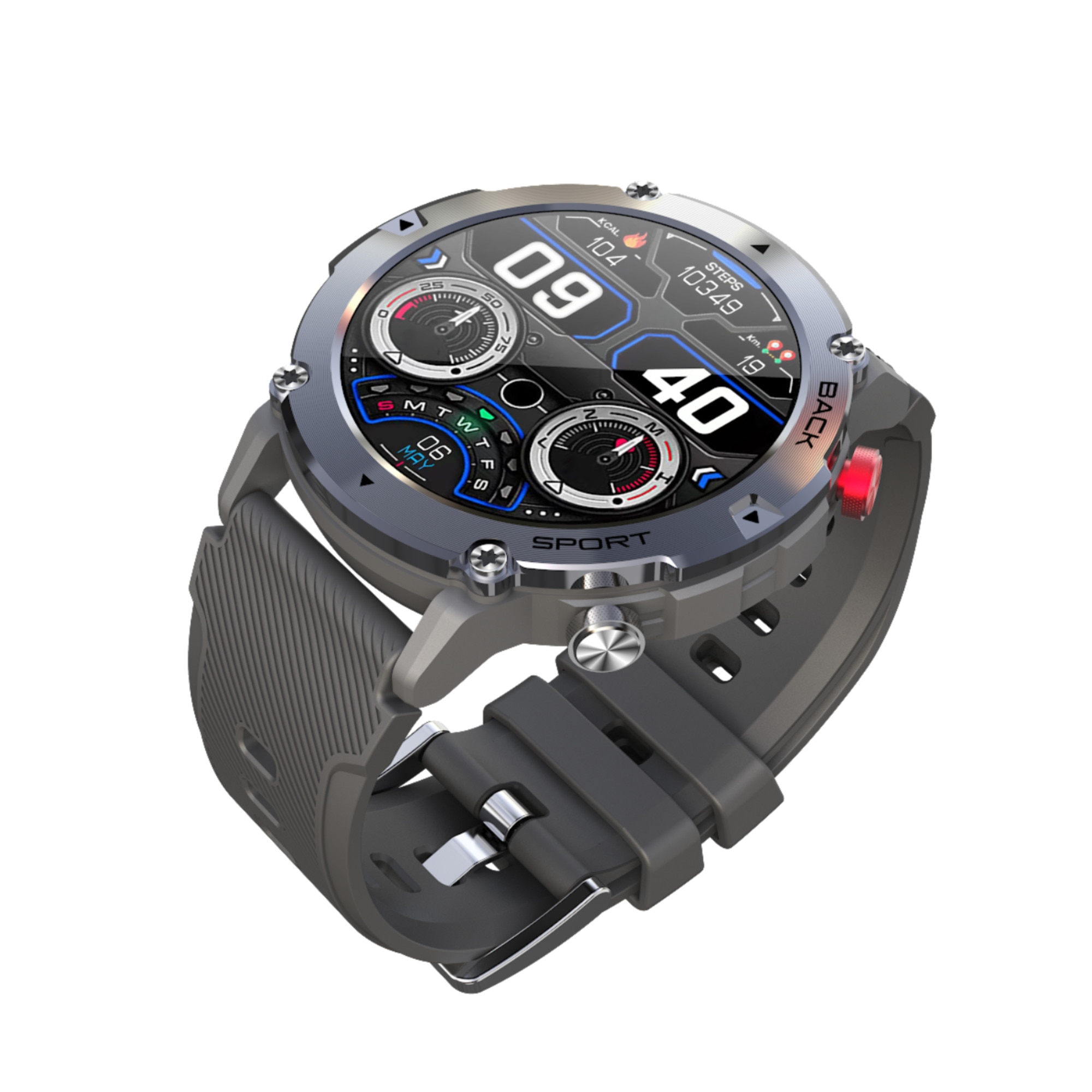 Ceas smartwatch SC21, monitorizare puls, pedometru, 20 de moduri pentru ...