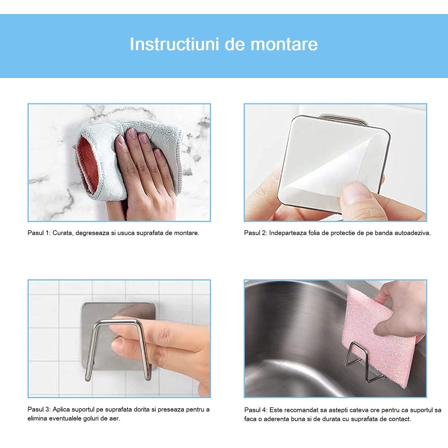 Suport organizator burete vase si accesorii curatenie bucatarie/baie ...