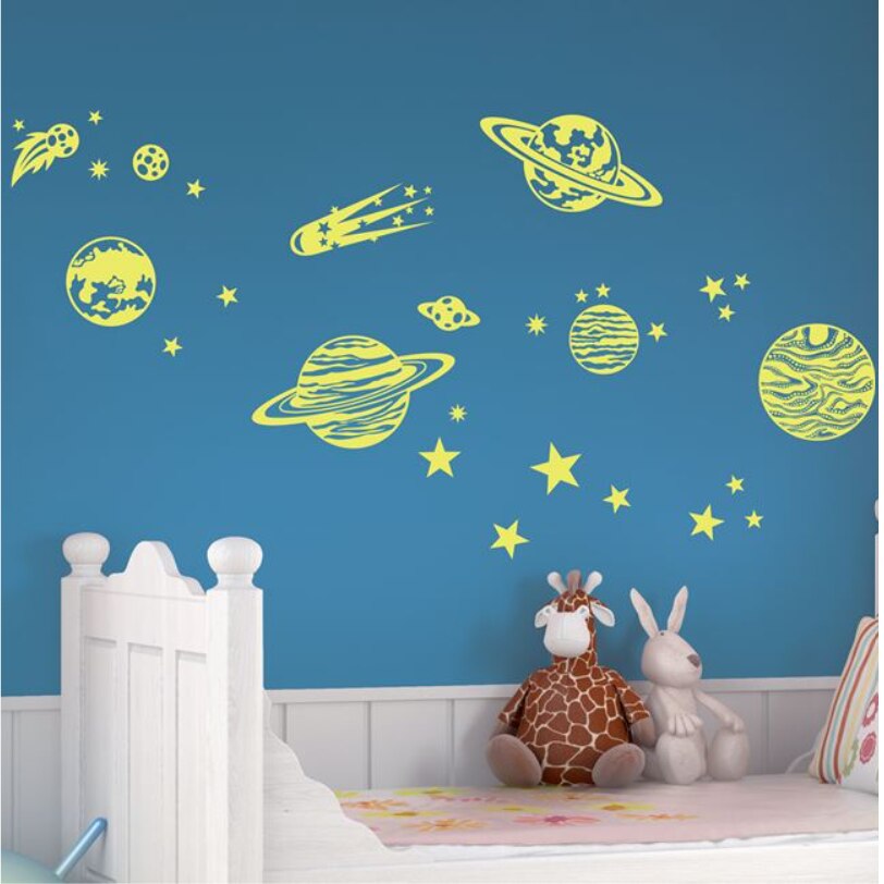 Autocolante fosforescente din plastic, decoratiuni pentru peretele ...